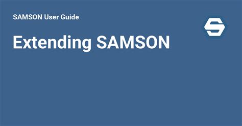Extending Samson Samson User Guide