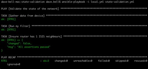 Network State Validation With Ansible Dave S Network Blog
