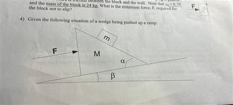Solved And The Mass Of The Block Is Between The Block And Chegg Com