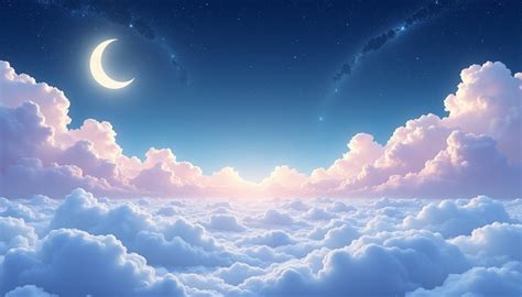 Free Moonlit Cloud Bed Image Dreamy Clouds Moonlit Download At