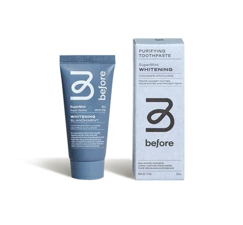 Fluoride Toothpaste Whitening Supermint Travel Size Before