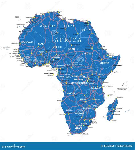 Africa Map With Cities