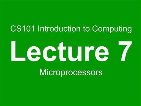 Microprocessors Ppt Computing Technology And Computing