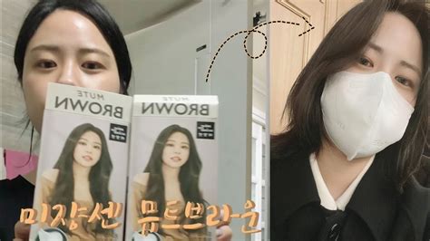 Hair 셀프염색 세로영상 미쟝센 뮤트브라운 셀프염색 N년차 성공적 Youtube