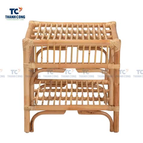 Rattan Cube Side Table With Shelf Tcf 24179