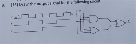 Solved Draw The Output Signal For The Following Chegg