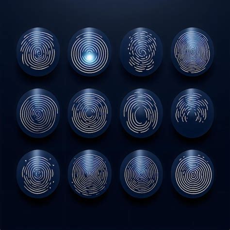 Premium Ai Image Artificial Intelligence Fingerprint Icon Set Created