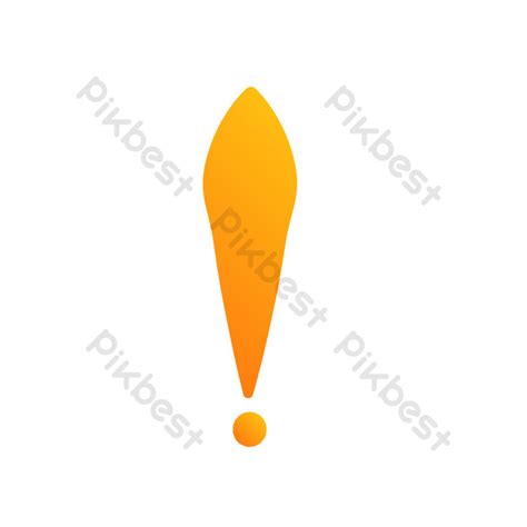 Orange Exclamation Mark Symbol AI PNG Images Free Download Pikbest