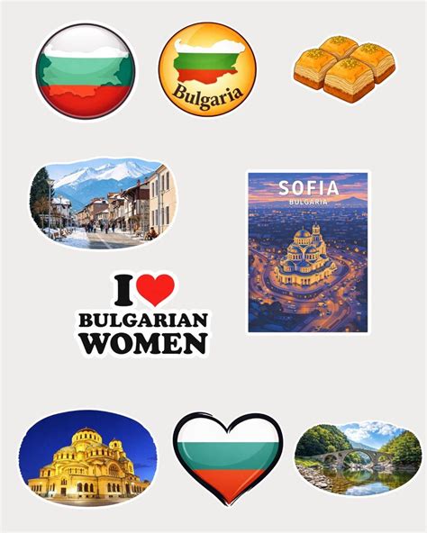 Bulgaria Digital Stickers 50 Png Stickers Bulgarian Landmarks