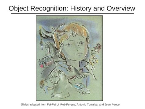 Ppt Object Recognition History And Overview Slides Adapted From Fei