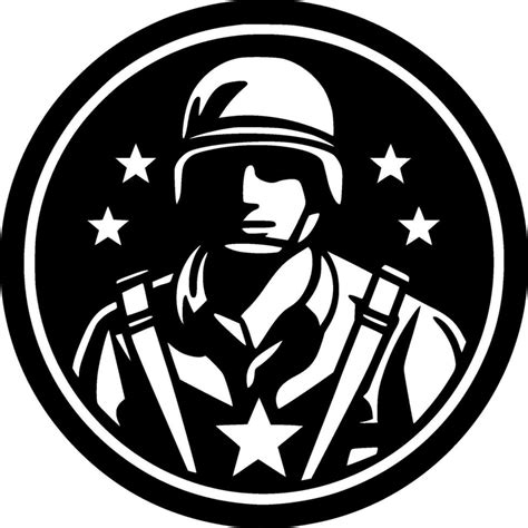 Logotipo Militar Clip Art En Blanco Y Negro