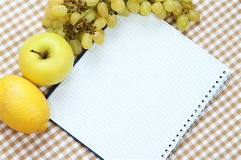 Premium Photo Cooking Concept Groceries With Empty Cookbook Close Up