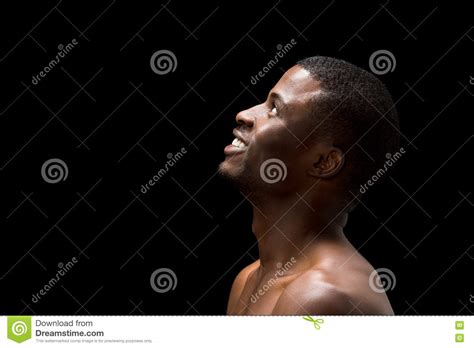 Naked Black Man Posing In Studio Stock Photo Image Of Lifestyle Model
