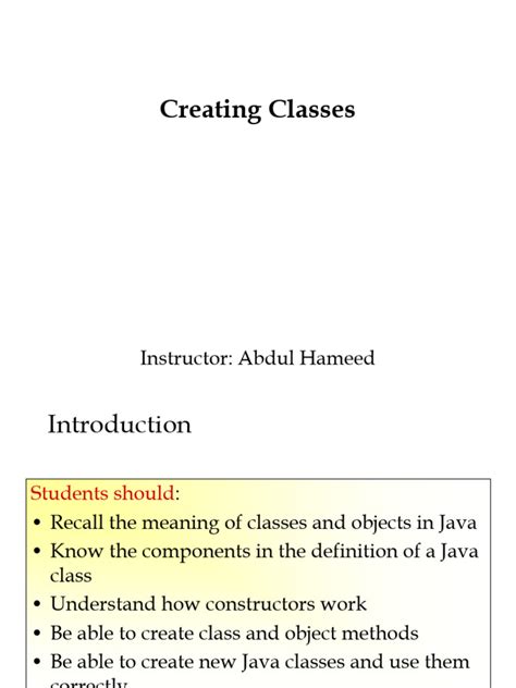 creatingclass part 1 pdf class computer programming method