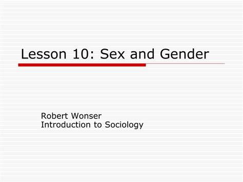 Ppt Lesson 10 Sex And Gender Powerpoint Presentation Free Download Id313784