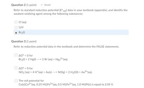 solved question 2 1 point saved refer to standard