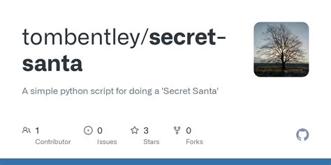 Github Tombentleysecret Santa A Simple Python Script For Doing A