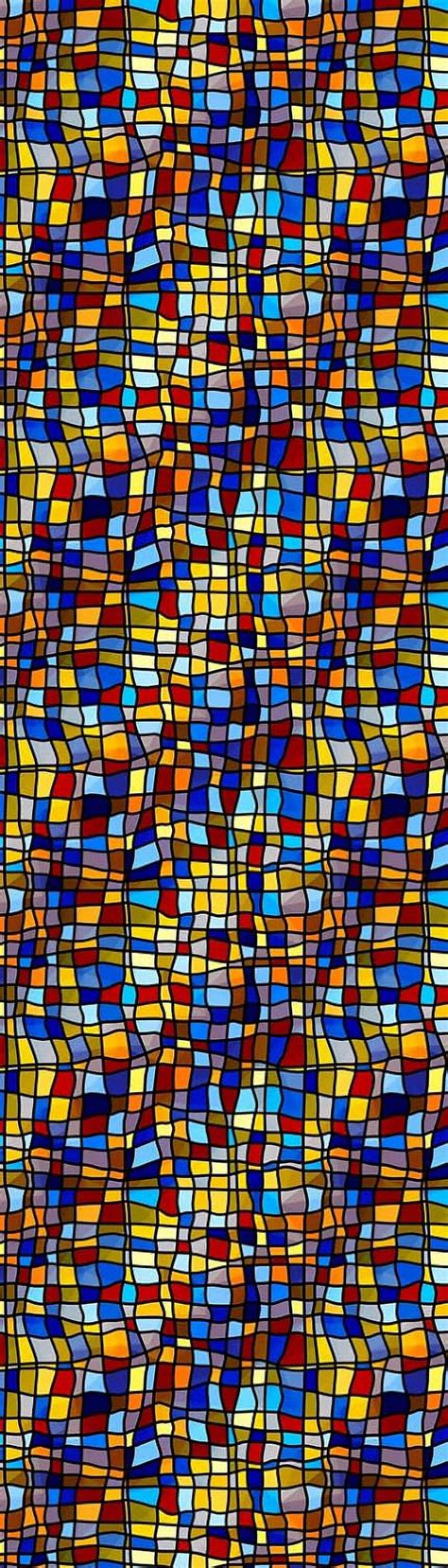 24 X 84 Symphony Stained Glass Pattern Window Film Static Cling Film Uv