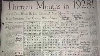 There Are Many Examples Of 13 Month Calendars Bibles Calendars