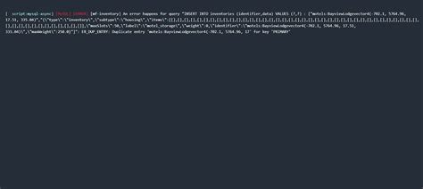 Problem With Mysql Inventory Not Saving Items Server Discussion Cfxre Community
