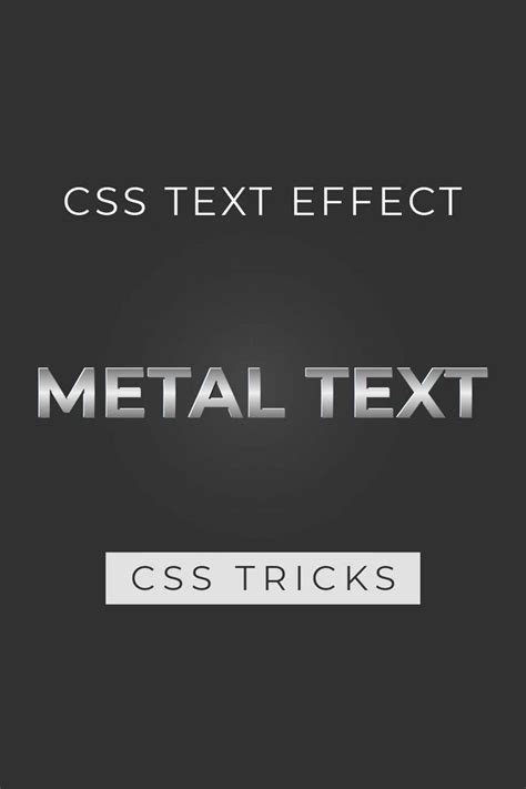 Pure Css Metal Text Effect Artofit