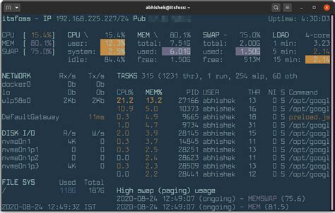 glances a versatile system monitoring tool for linux systems