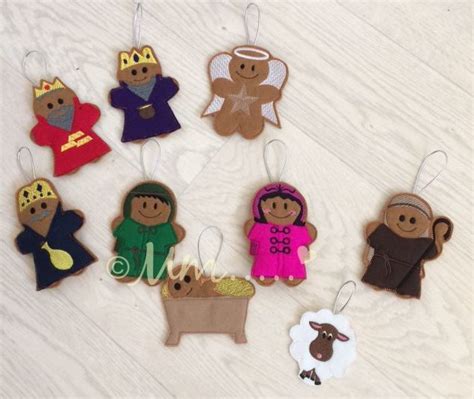 Gingerbread Nativity Set 9 Designs