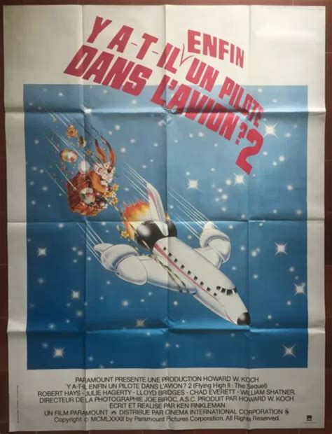 AFFICHE Y A T IL ENFIN UN PILOTE DANS L AVION Airplane II ROBERT HAYS