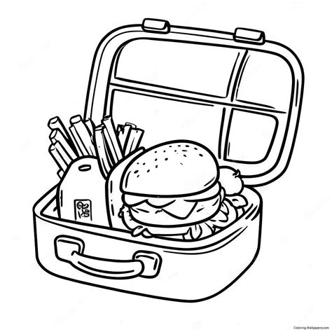 Healthy School Lunch Box Coloring Page 48144 38079