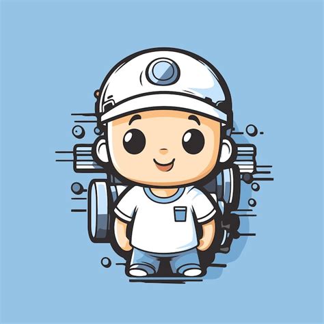 Premium Vector Cute Astronaut Boy Cartoon Vector Illustration Cute