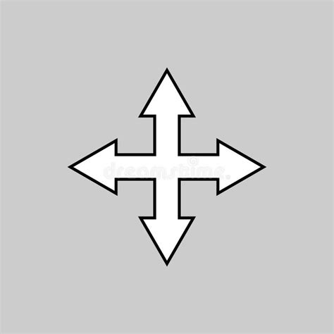 Move Icon Vector Isolated On White Background Move Sign Stock Vector