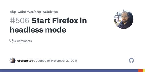 Start Firefox In Headless Mode · Issue 506 · Php Webdriverphp