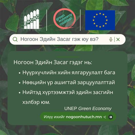 Ногоон эдийн засаг гэж юу вэ