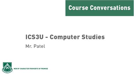 course conversations introduction to computer science ics3u youtube