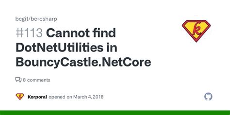 cannot find dotnetutilities in bouncycastlecore · issue 113