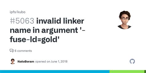 Invalid Linker Name In Argument Fuse Ld Gold Issue 5063 Ipfs