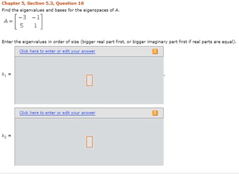 Solved Find The Eigenvalues And Bases For The Eigenspaces Of