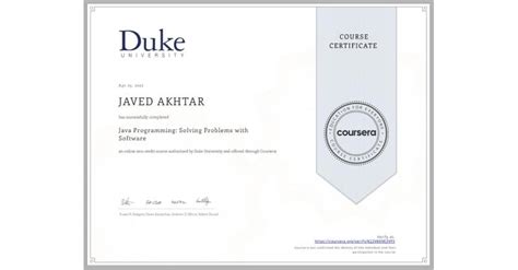 javed akhtar on linkedin completion certificate for java programming