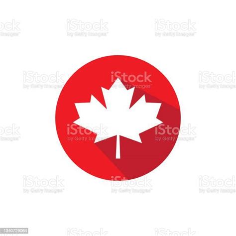 Maple Leaf Vector Icon Canadian Maple Leaf Logo Isolated On White Stock