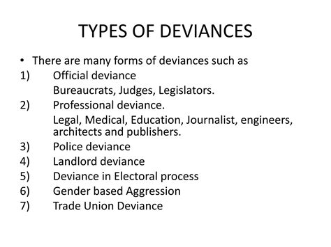 types of deviances pptx political issues and policy politics
