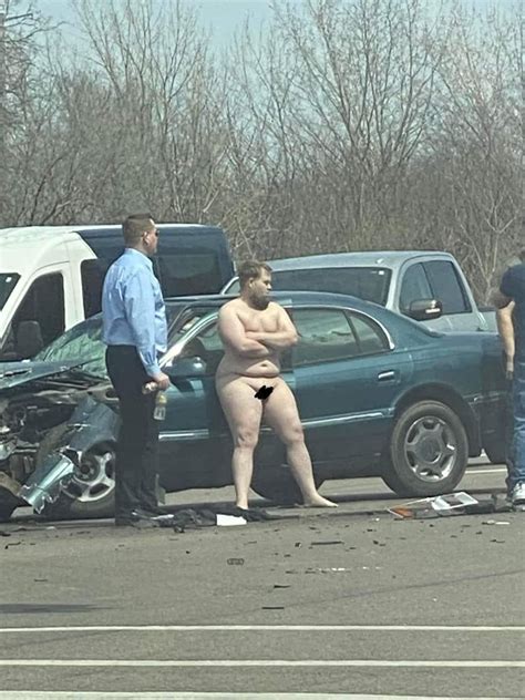 Naked Guy At A Car Accident Naked Guy At Car Crash Know Your Meme