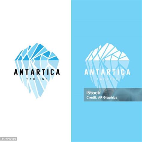 산 로고 남극 빙산 로고 디자인 자연 풍경 벡터 제품 브랜드 일러스트 레이 션 아이콘 강에 대한 스톡 벡터 아트 및 기타 이미지 강 개념 겨울 Istock