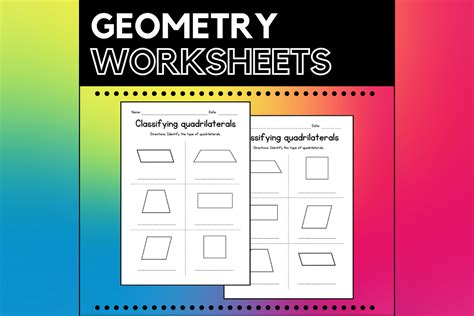 Classifying Quadrilaterals Worksheet