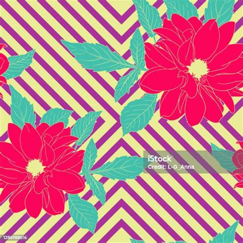 플로럴 매끄러운 패턴 꽃 에 식물 꽃 잉크 스케치와 분기 달리아 명함 배너 포스터 포장 직물 노트북 초대를 위한 패션 플로럴