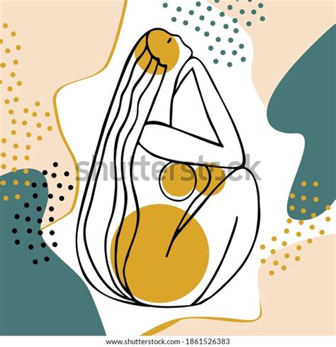 Beautiful Naked Female Body Abstract Shapes Stock Vector Royalty Free Shutterstock