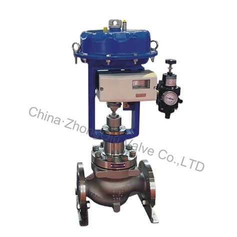 Globe Single Seat Pneumatic Steam Control Valve With Electro Pneumatic