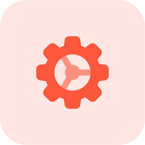 Cogwheel Pixel Perfect Tritone Icon