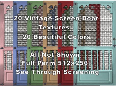 Second Life Marketplace Vintage Screen Door Textures