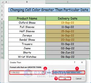 How To Change Cell Color Based On Date Using Excel Formula