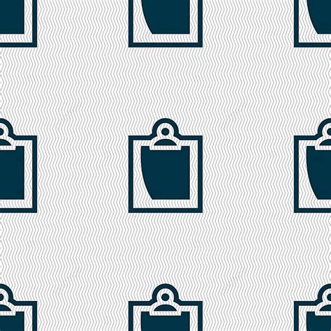 Geometric Textured Seamless Pattern Featuring A Sheet Of Paper Icon In